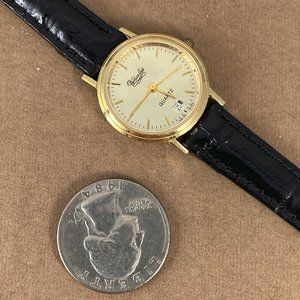 Vintage | Accessories | Vintage Versailles Quartz Watch Black Strap ...